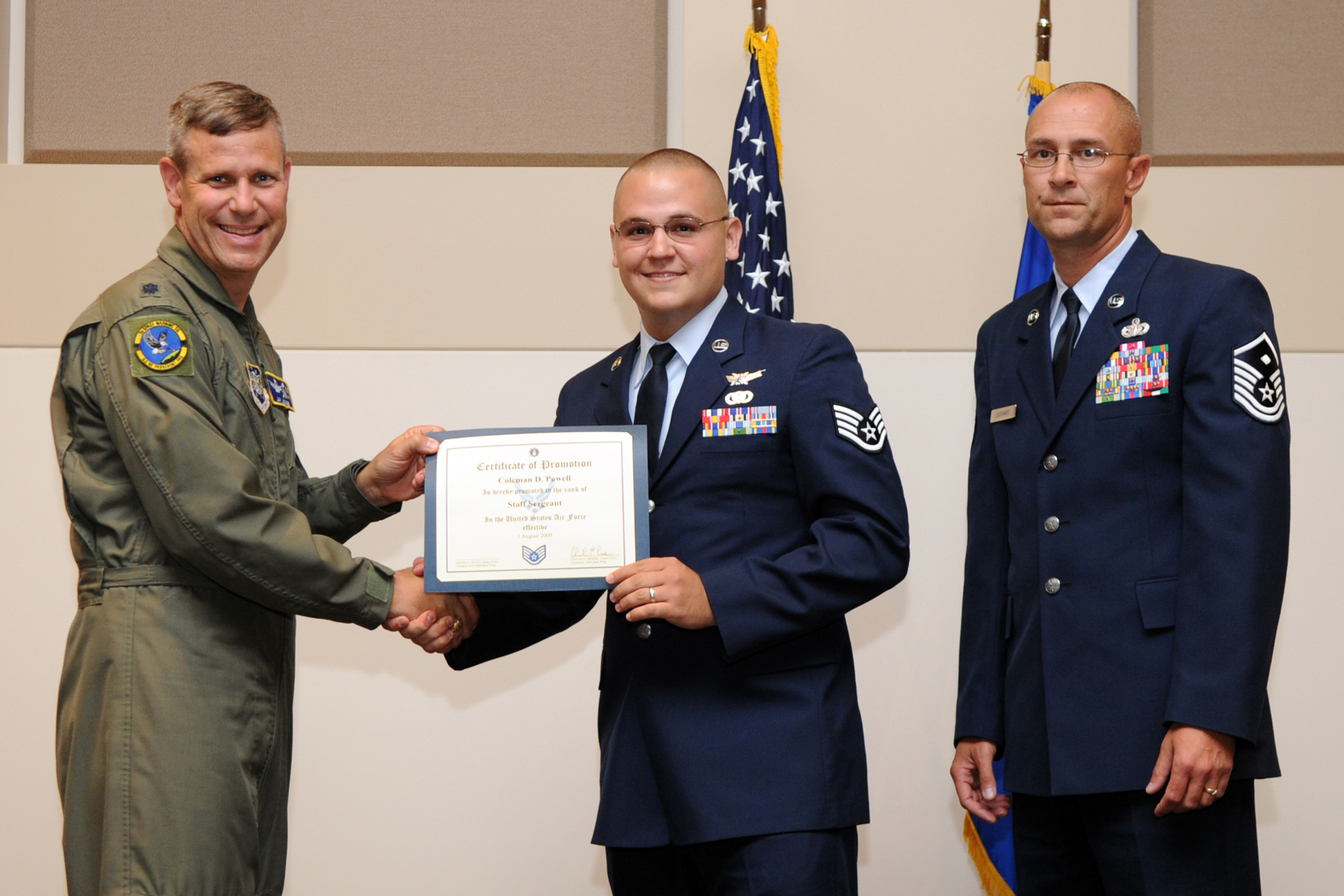 460th Space Wing promotion ceremony - July 2009