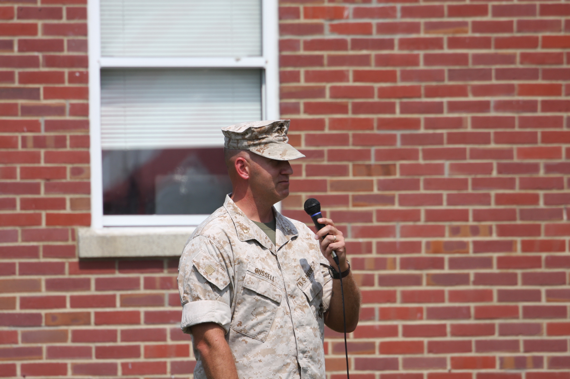 Maj Russell makes more comments.JPG