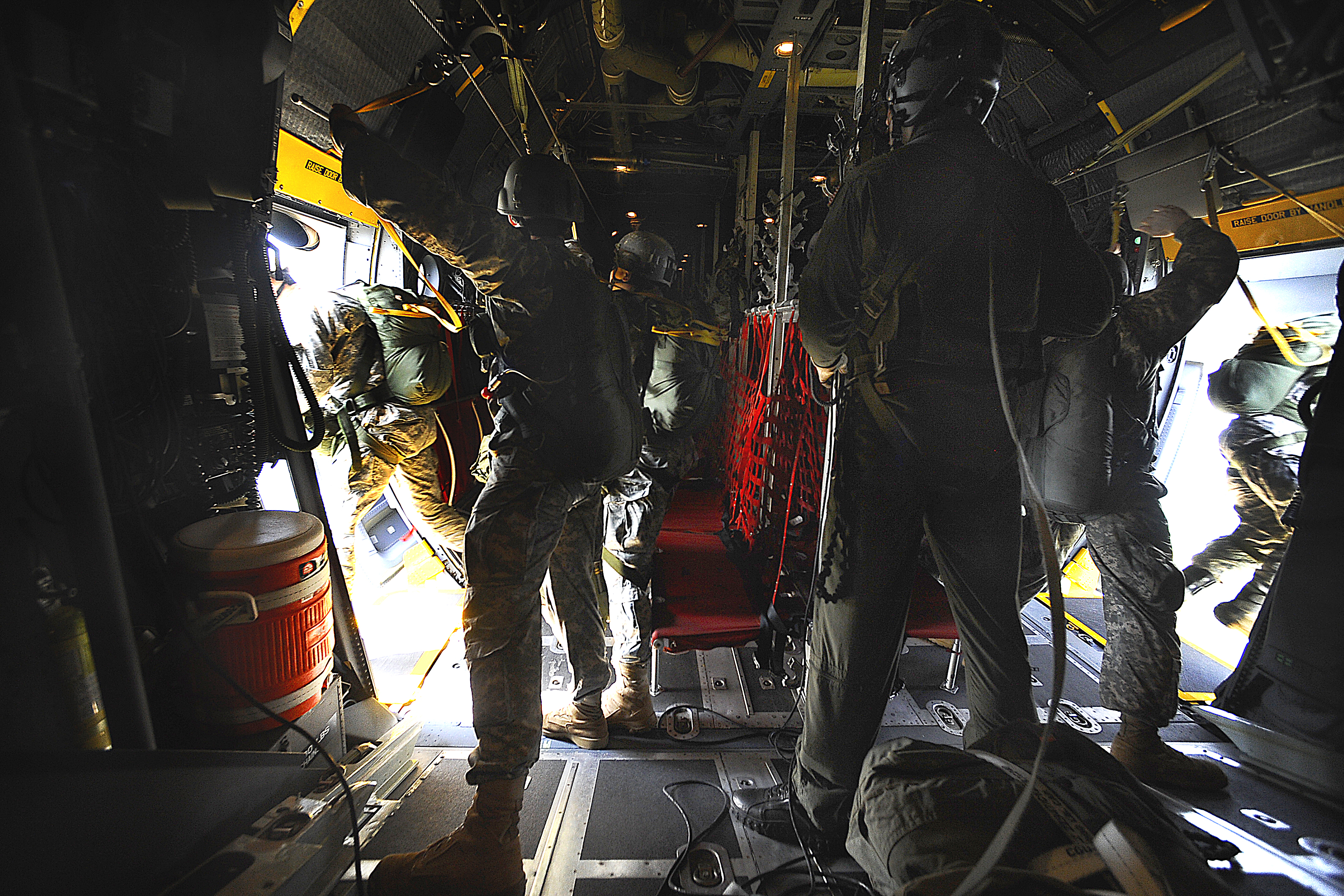 U.S. Army Rangers jump from an MC-130 Combat Talon II from the 15th ...