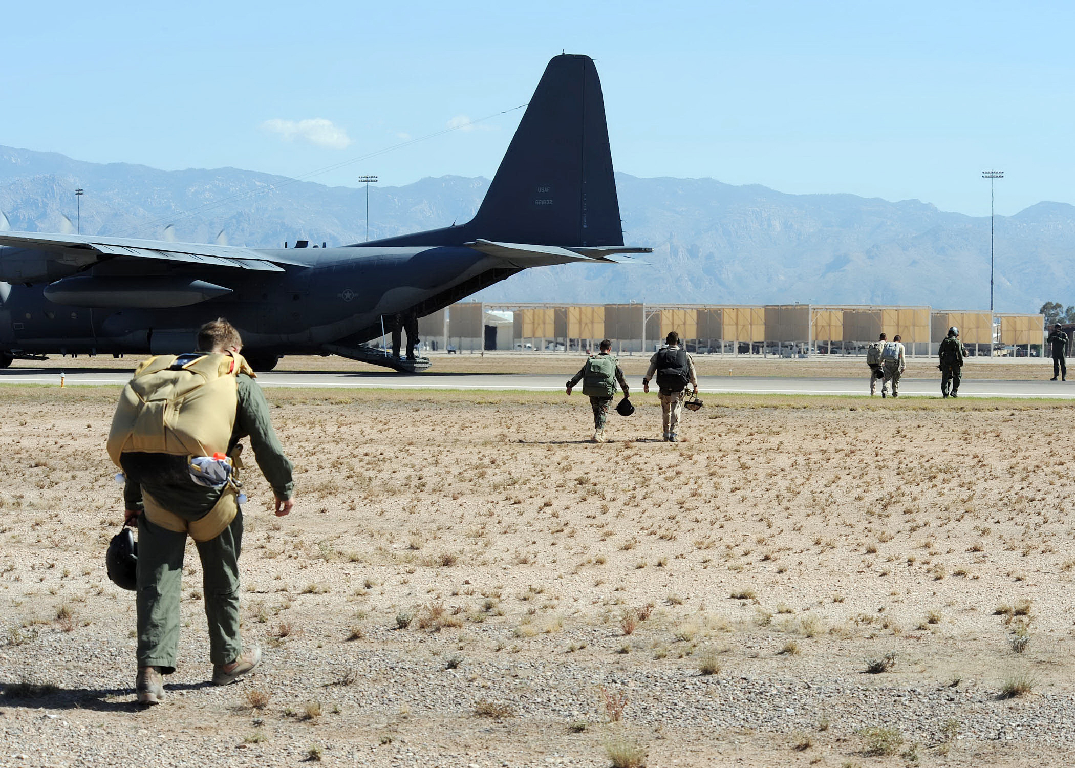 Multi-lift airdrop at Davis-Monthan AFB