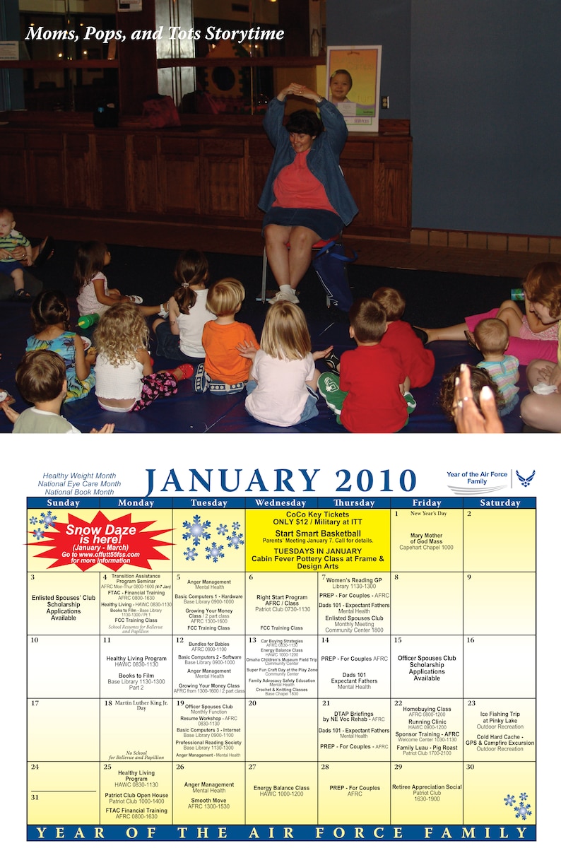 New calendar schedules the Year of the Air Force Family > Offutt Air ...