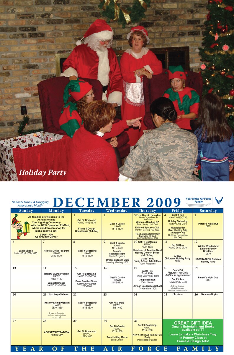 New calendar schedules the Year of the Air Force Family > Offutt Air ...