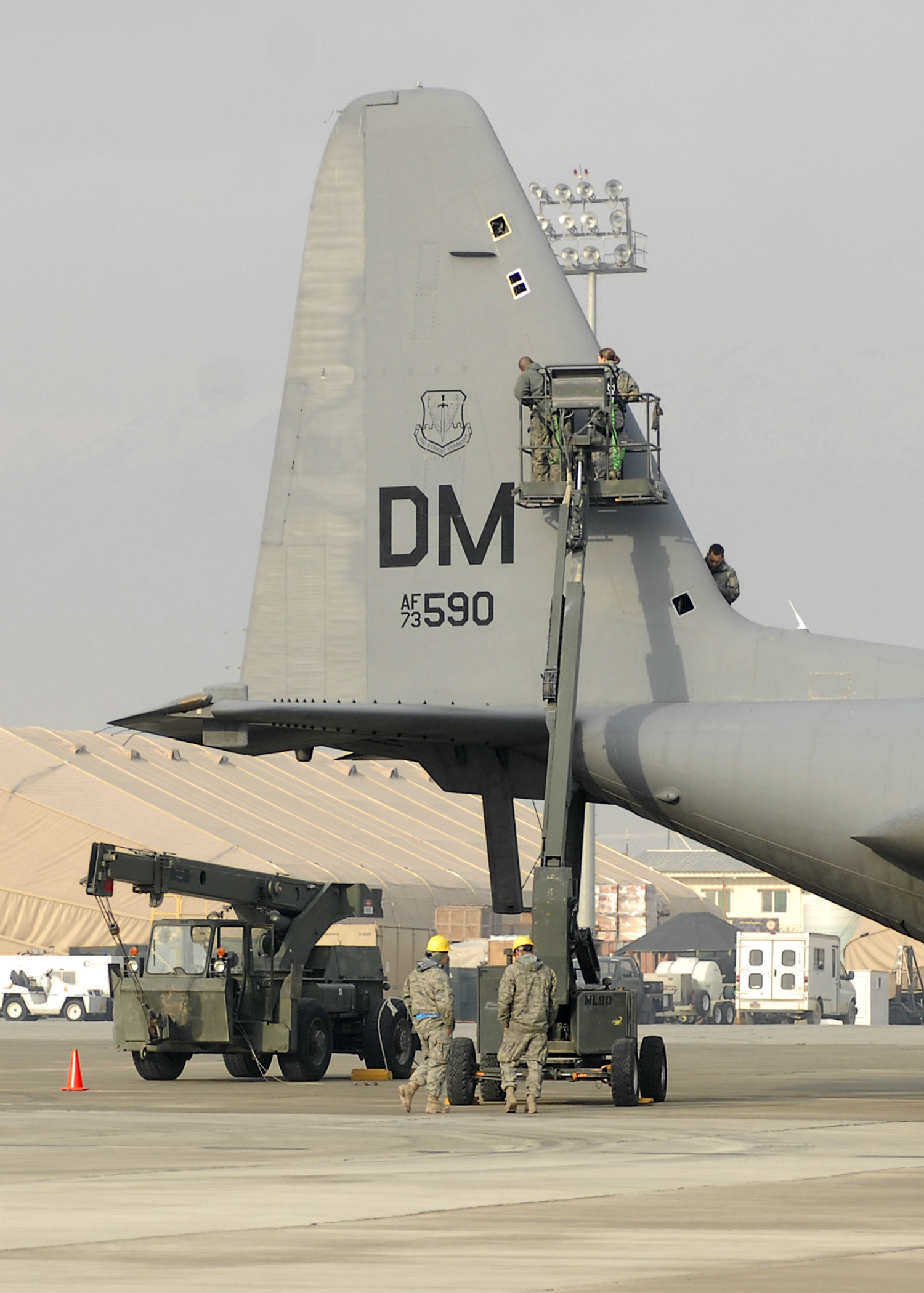 Inspecting a C-130 > U.S. Air Forces Central > Display