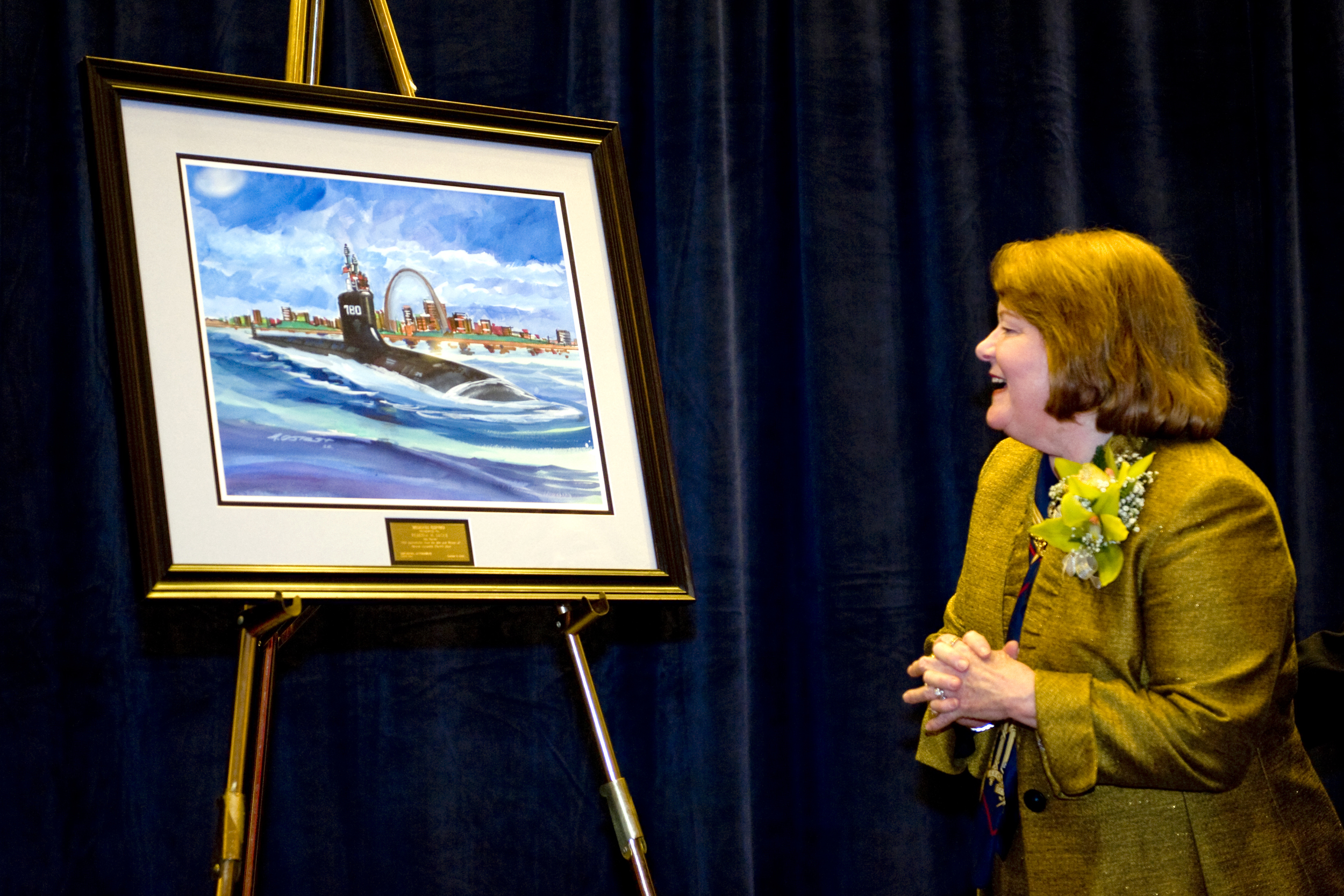 Becky Gates, wife of Defense Secretary Robert M. Gates, is presented ...