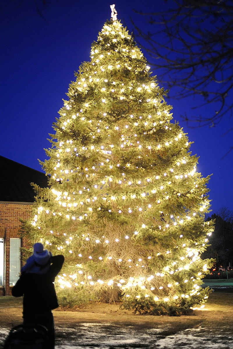 ‘Tis the season: Peterson lights holiday tree > Peterson and Schriever ...