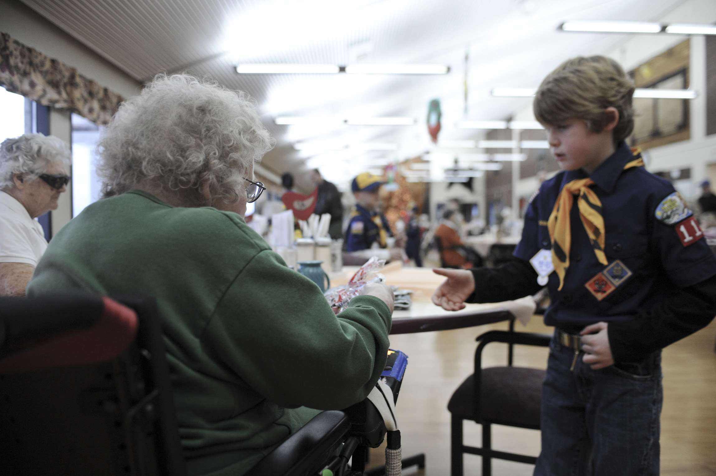 Cub Scouts sing Christmas carols to veterans > Joint Base Elmendorf ...