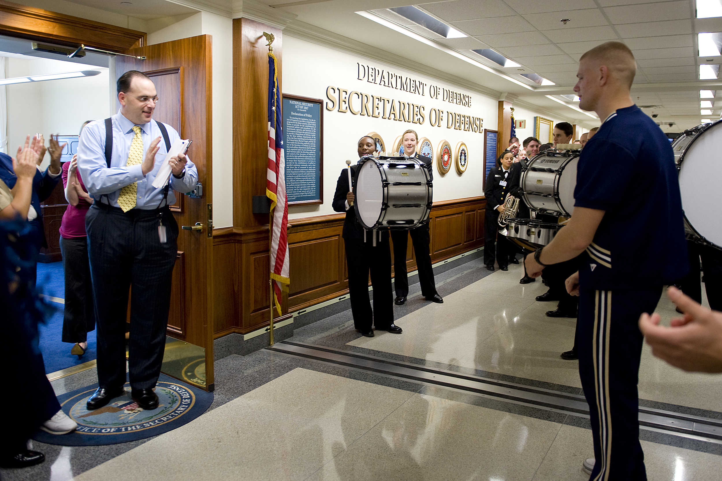 Christian Marrone, right, Special Assistant to the Secretary of Defense ...