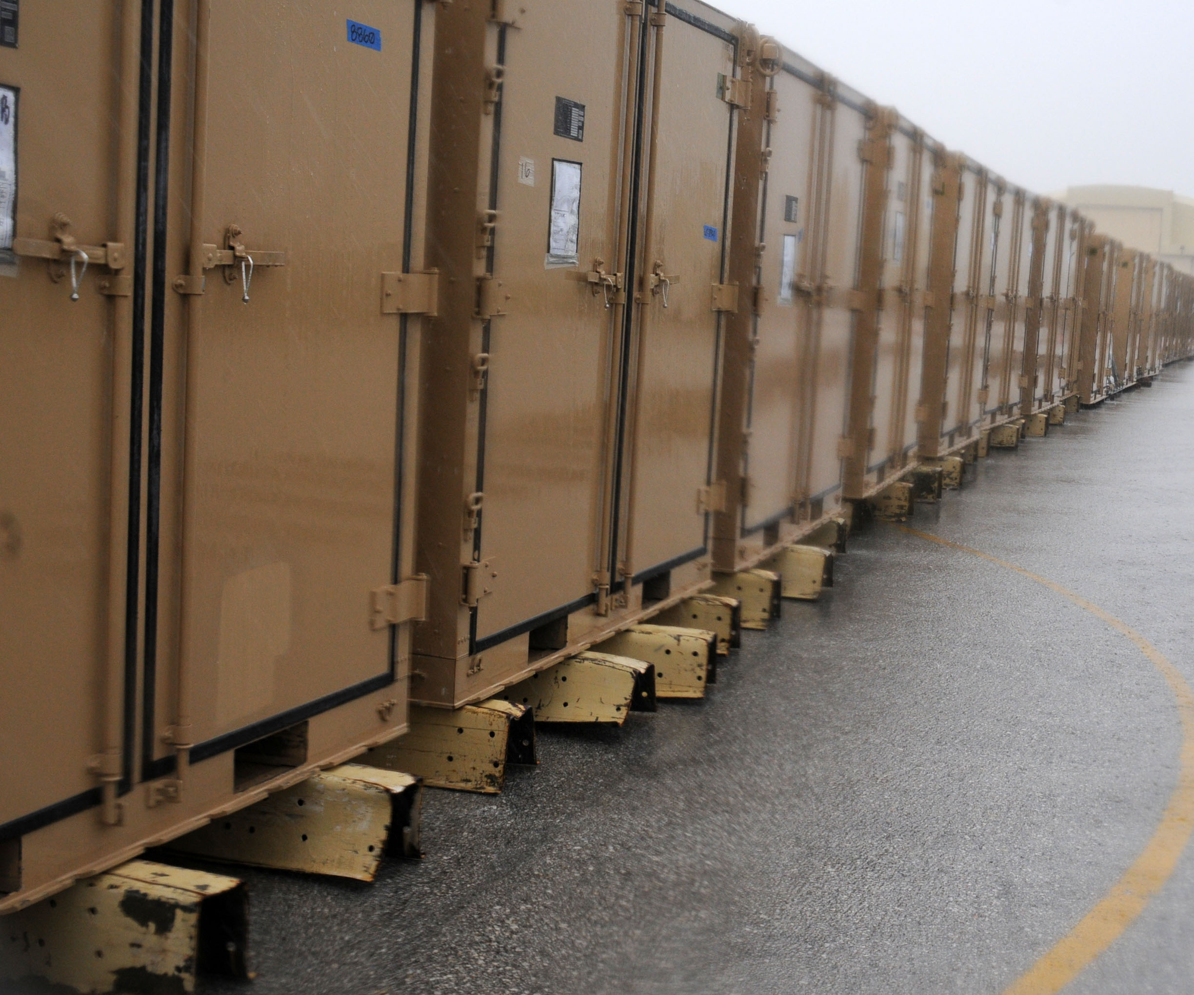 Cargo awaits simulated loading during ORE > Andersen Air Force Base ...