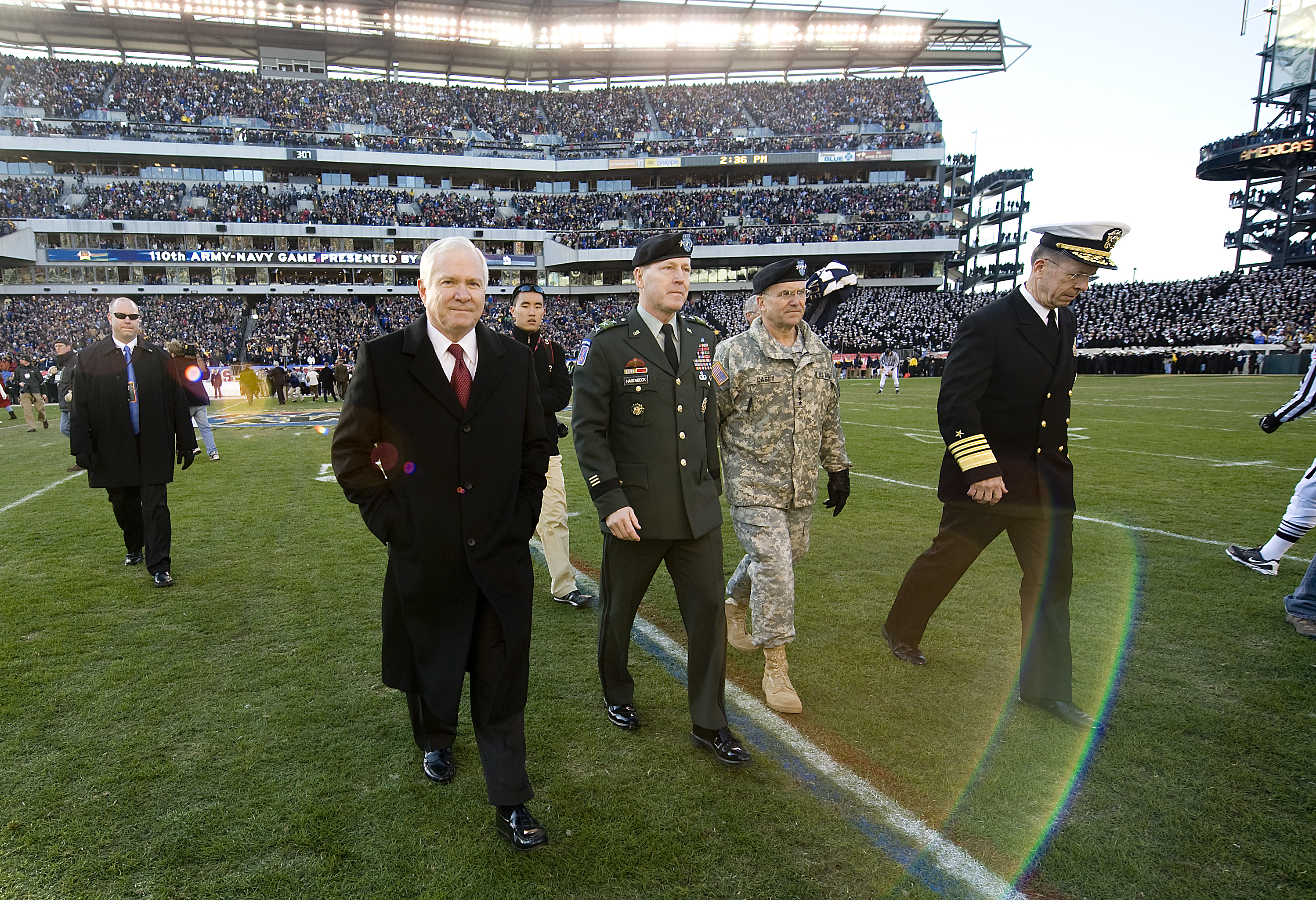 Left to right, Defense Secretary Robert M. Gates, superintendent of the ...