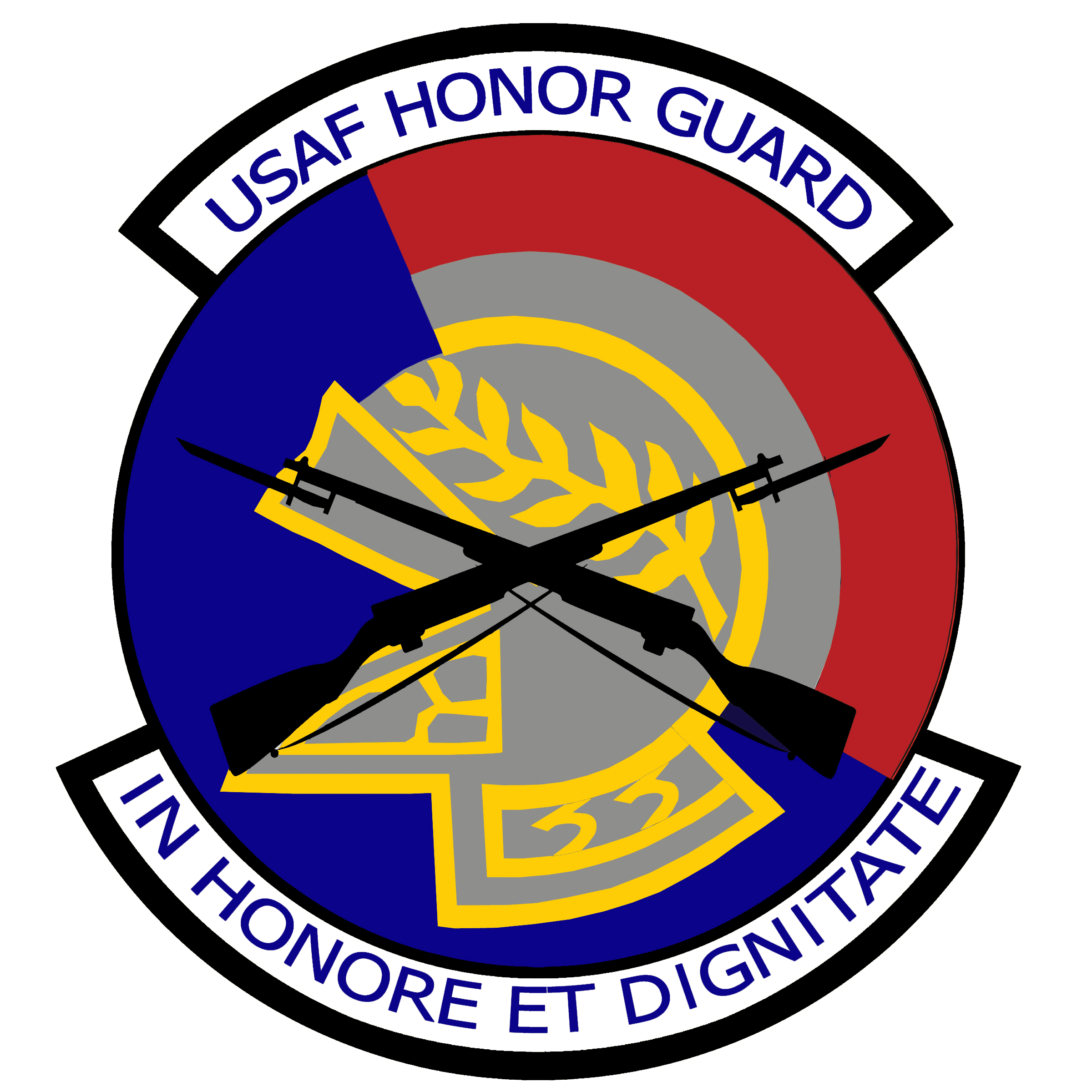 USAF Honor Guard Emblem with Black Border, Historical