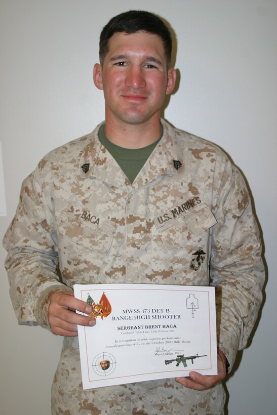 Sgt Baca with Range High for Combined Table I & Table II