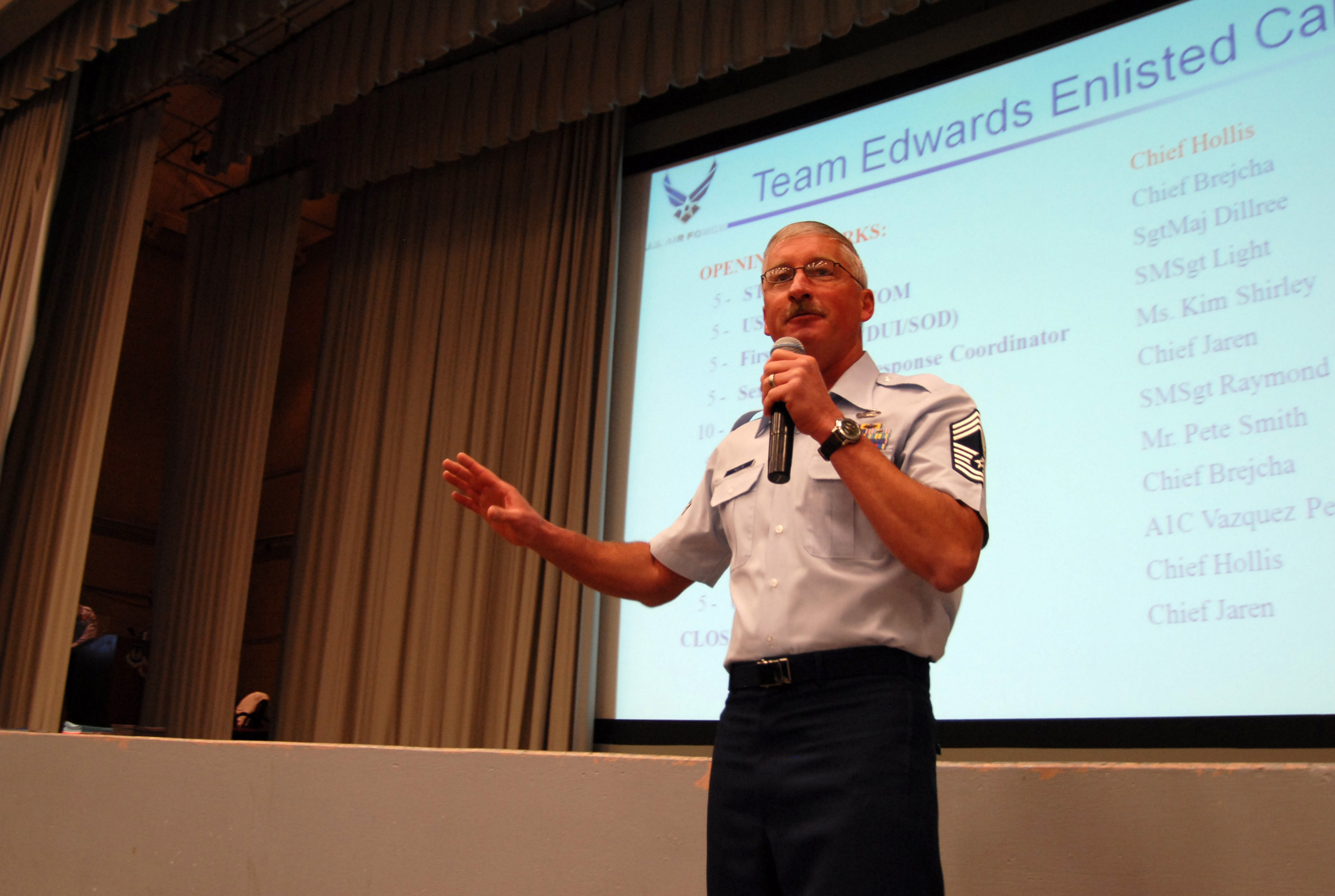 Team Edwards hosts enlisted call > Edwards Air Force Base > News