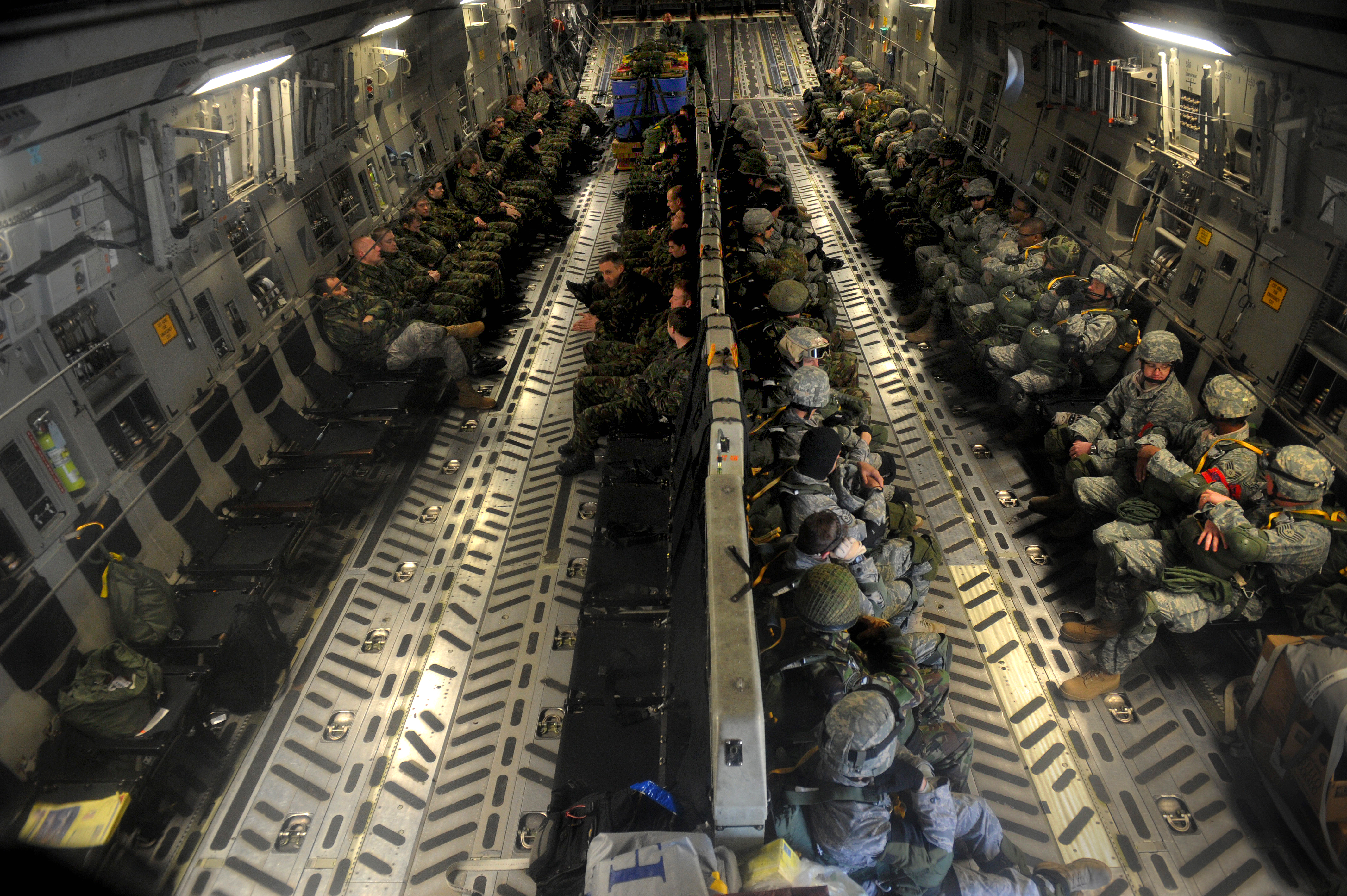 U.S. airmen from the 820th Security Forces Group and members of II ...