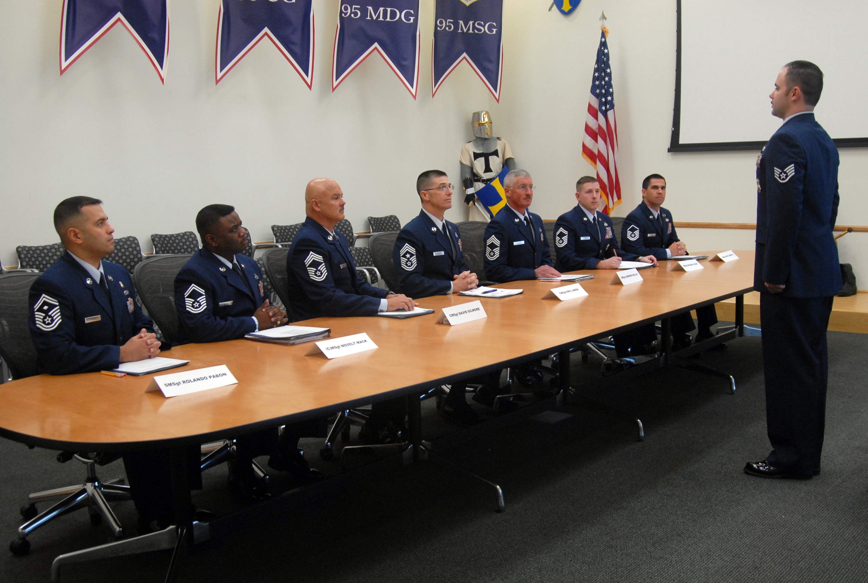 Senior enlisted devote time to annual awards candidates > Edwards Air ...