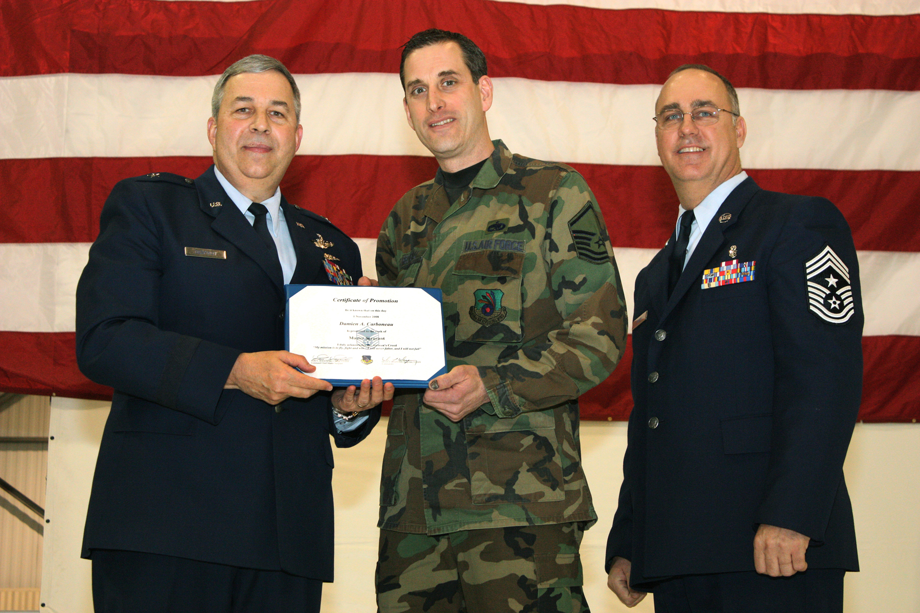 Crew chief promoted to master sergeant