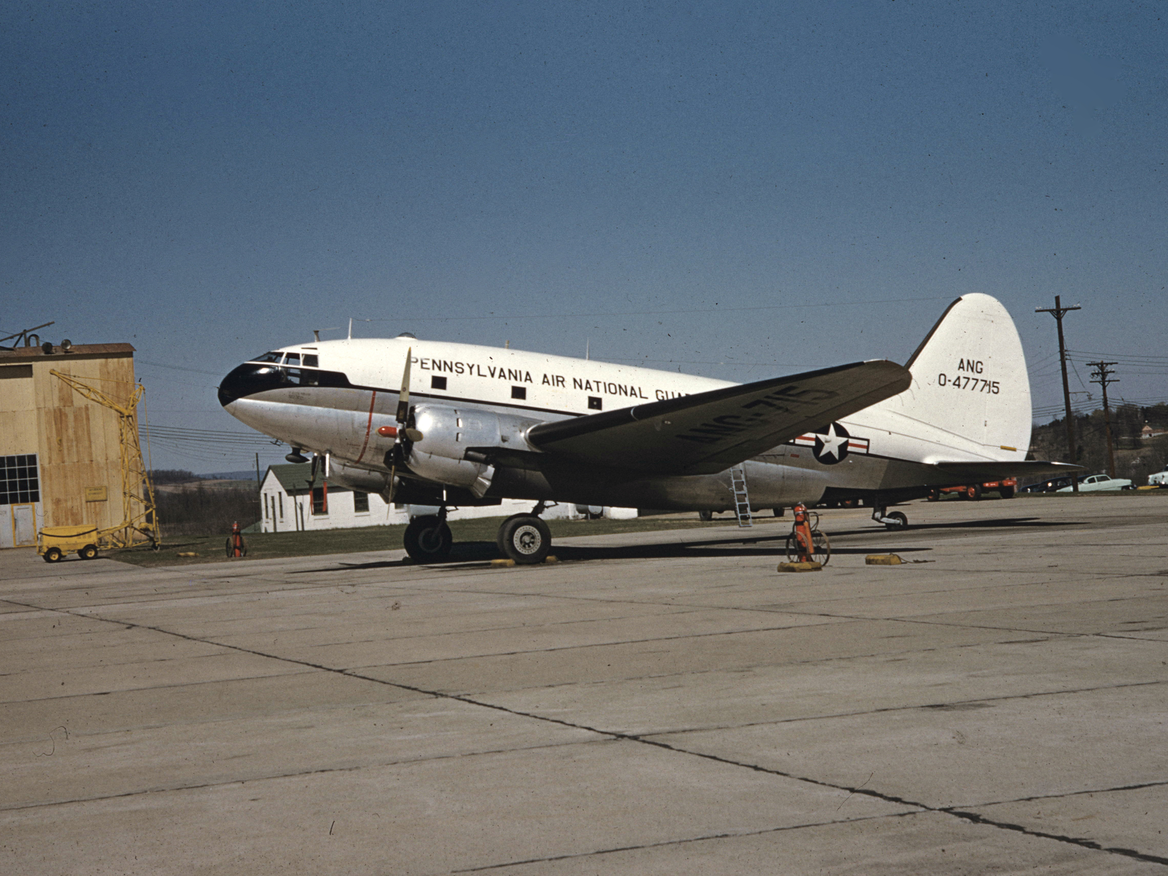 C-46 Commando, "the Jug" at Spaatz Field