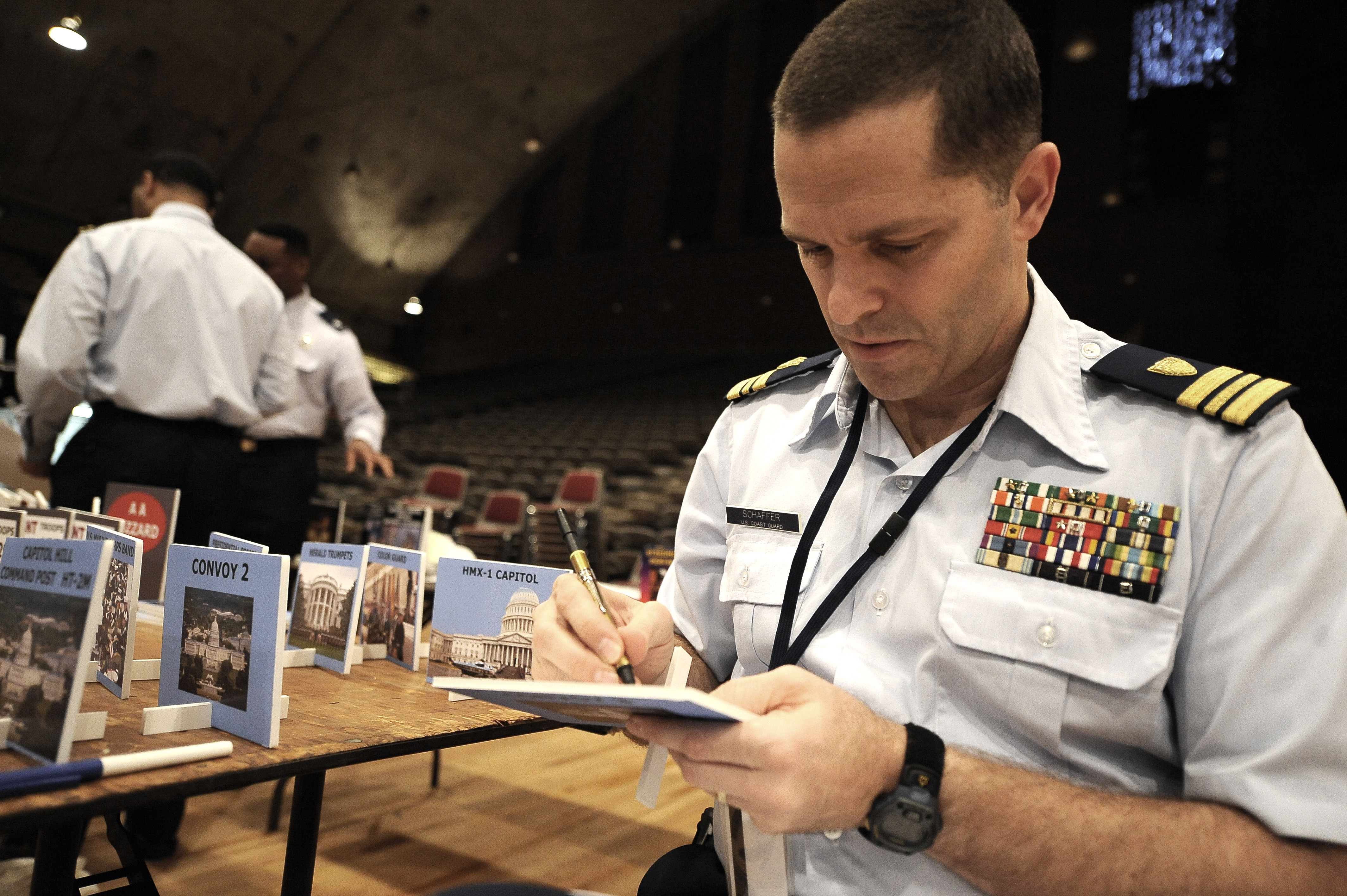 U.S. Coast Guard Lt. Cmdr. Daryl Schaffer of the Armed Forces Inaugural ...
