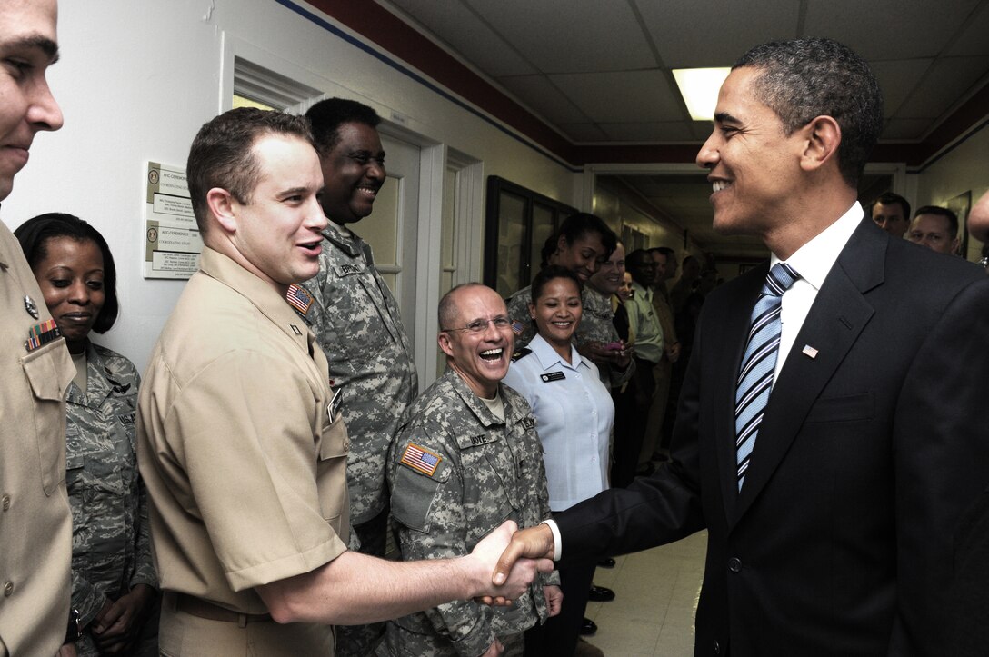 U.S. President-elect Barack Obama greets Armed Forces Inaugural ...
