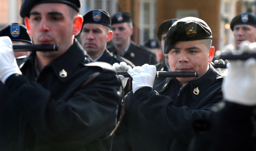 U.S. Army Staff Sgt. Josh Salazar, a fifer with the 3rd U.S. Infantry ...