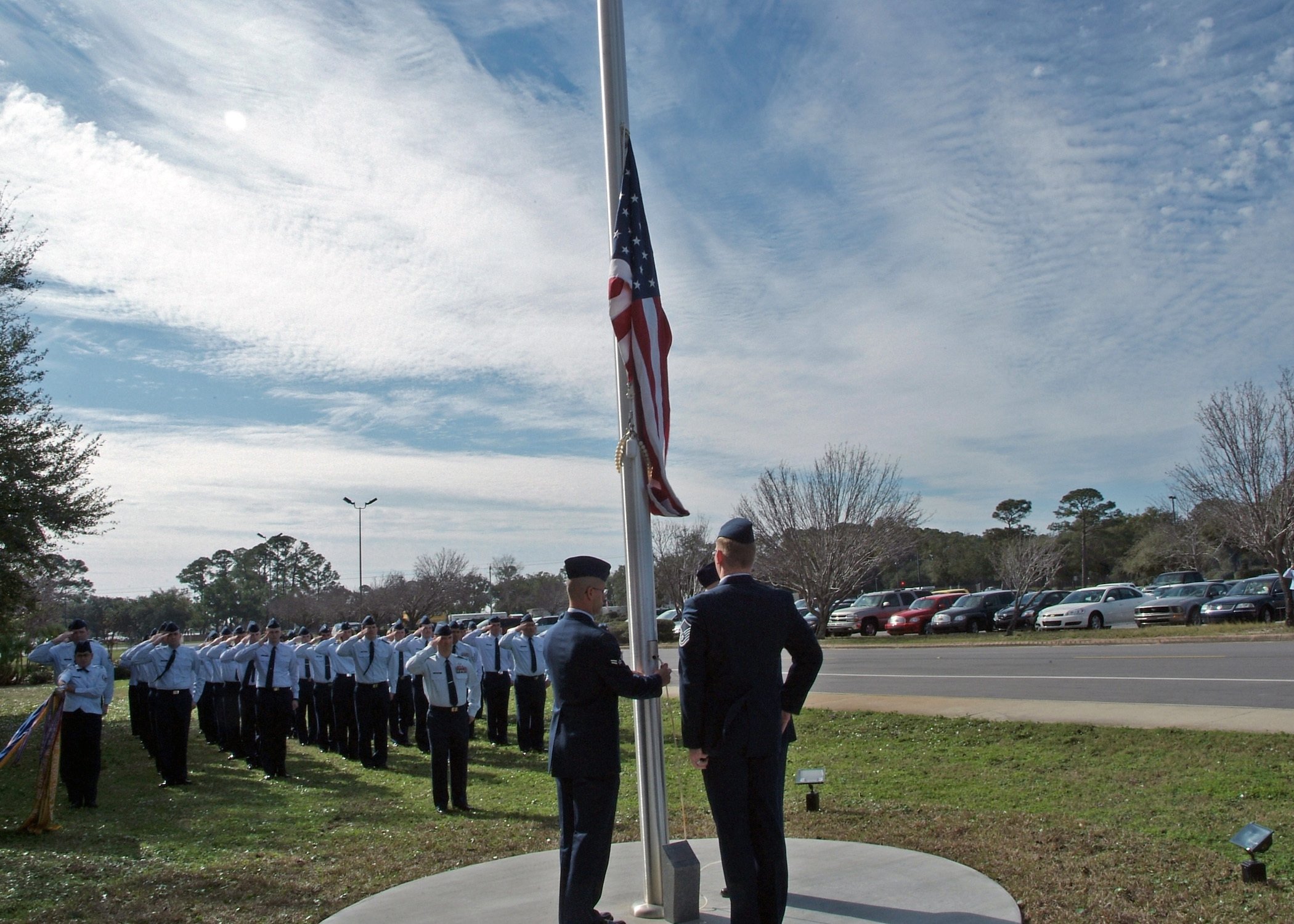 505th flag pole dedication