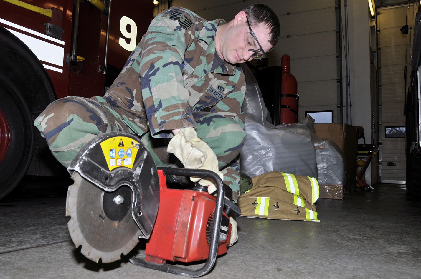 Regular equipment checks ensure firefighter readiness > Royal Air Force ...