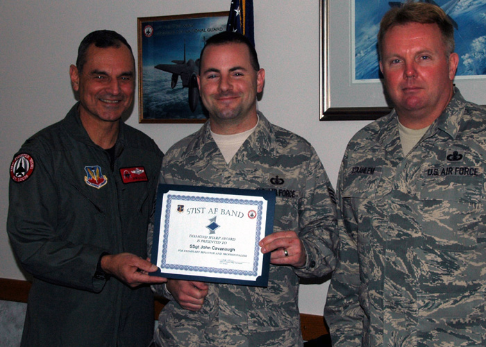 SSgt. John Cavanaugh received the Diamond Sharp Award December 2008