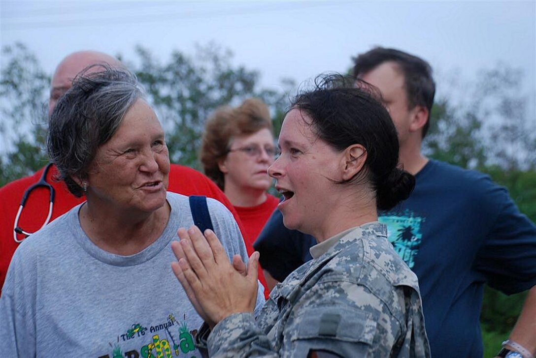 Army 2nd Lt. Angela K. Fry is reunited with her aunt, Beverly M ...