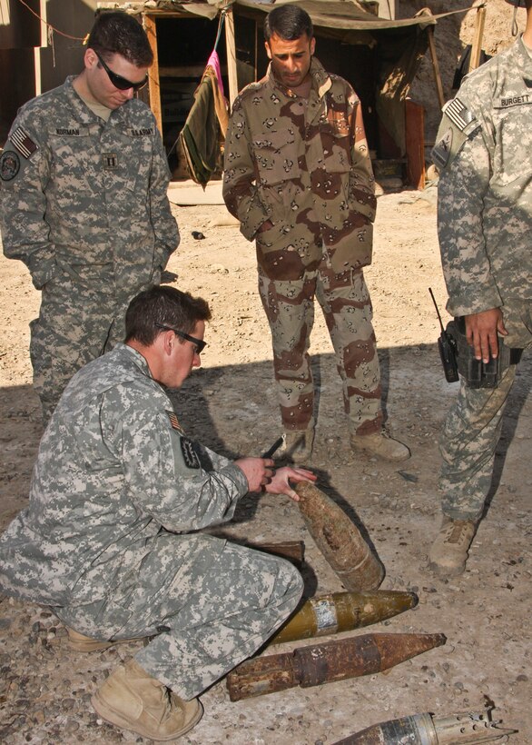 U.S. Army 1st Lt. Jordan Clark, an explosive ordnance disposal expert ...