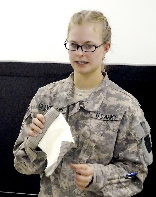 Army Spc. Amanda Cleveland, a medic for the 28th Combat Aviation ...