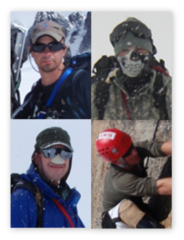 Army Lt. Col. Marc Hoffmeister, top left; Army Spc. Dave Shebib, top ...