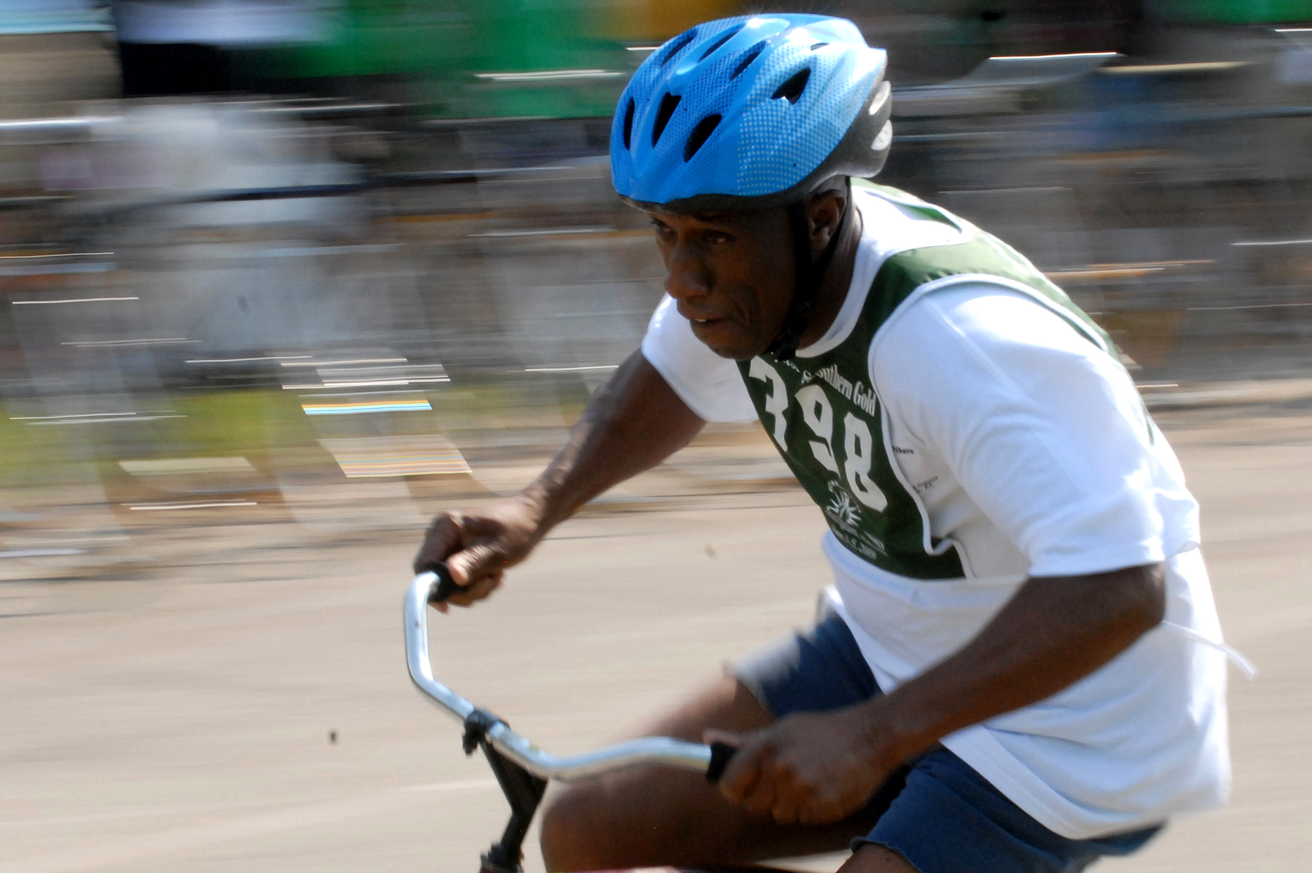 Jonah Hicks a 64-year-old Marine Corps and Vietnam War veteran, speeds ...
