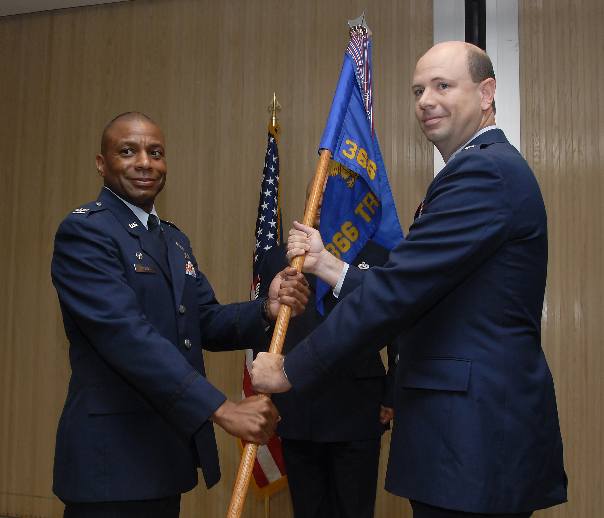 Lt. Col. Sloan accepts command of 366th TRS