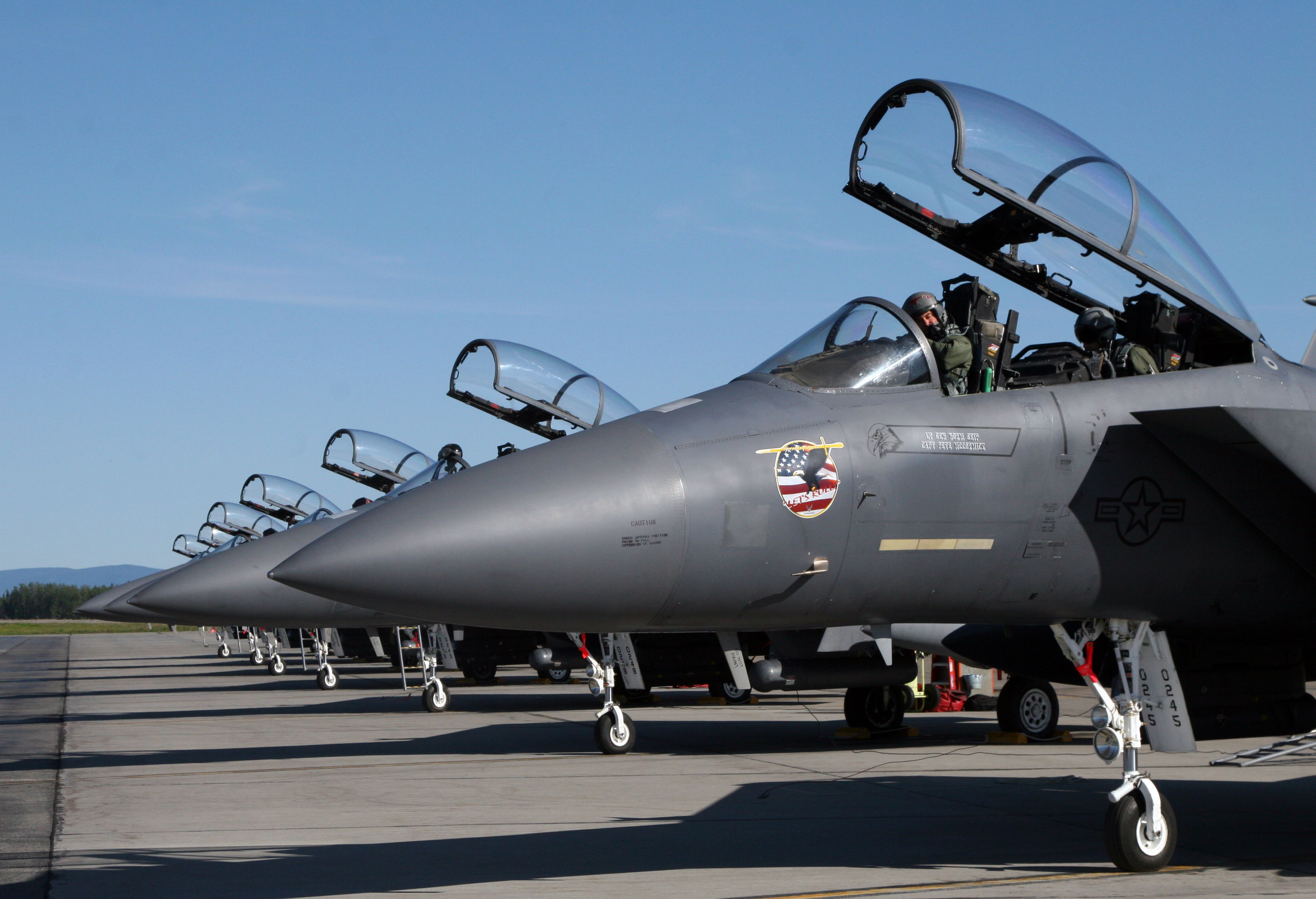 A 391st Fighter Squadron pilot prepares for a flight during NE09