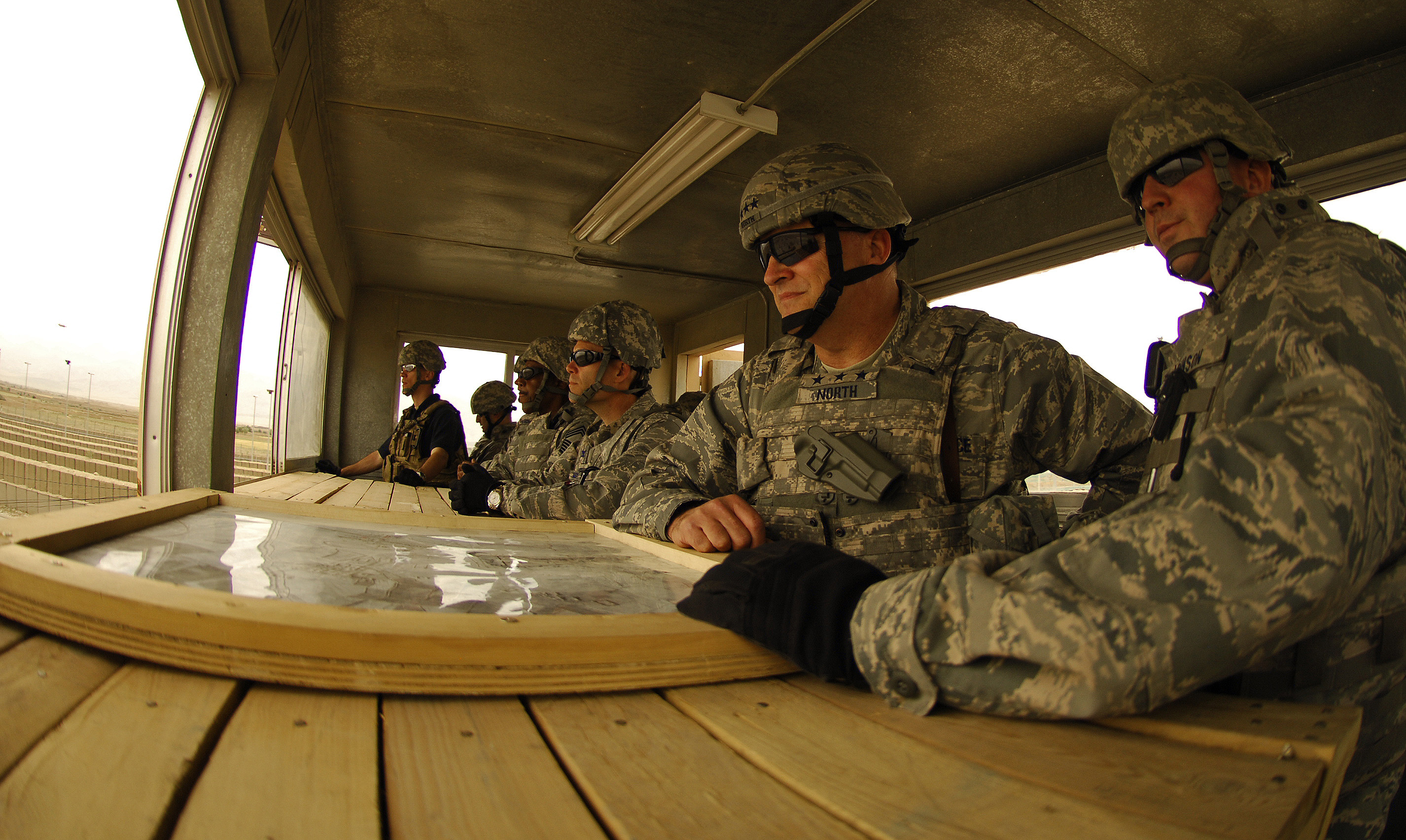 Talking with the troops