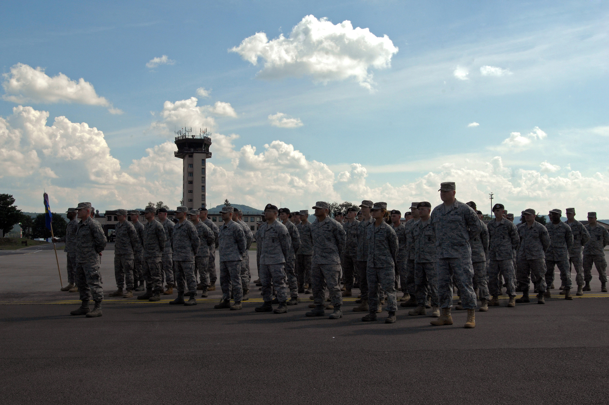 Honor Guard performs Retreat Ceremony