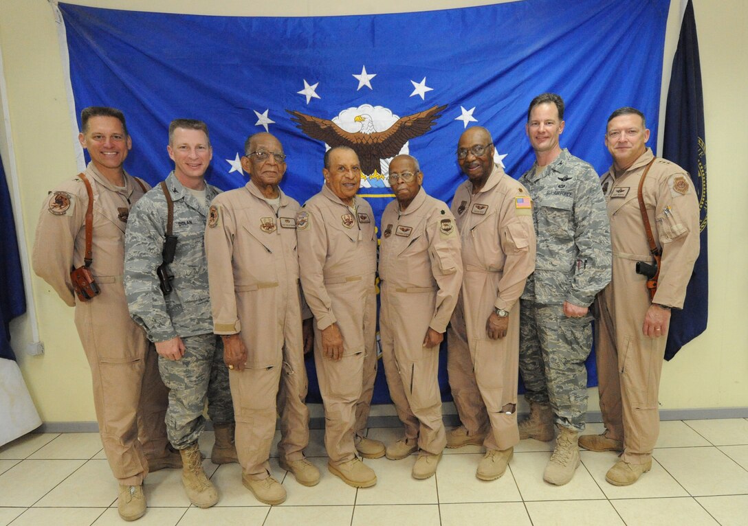 477th FG colonel meets Original Tuskegee Airmen