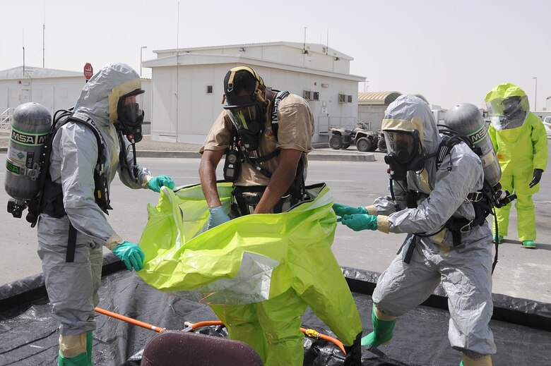 Preparing for decontamination > U.S. Air Forces Central > 380AEW ...