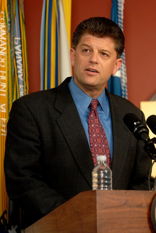 Mike Rhodes, acting director, Administration and Management, speaks ...