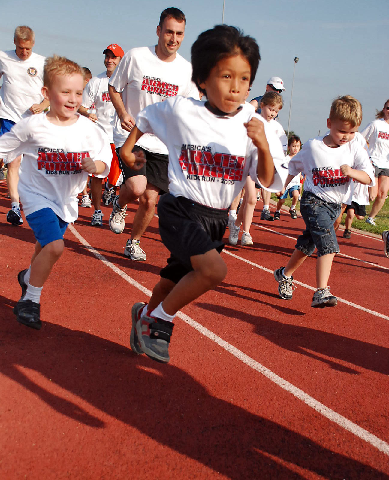 child running track