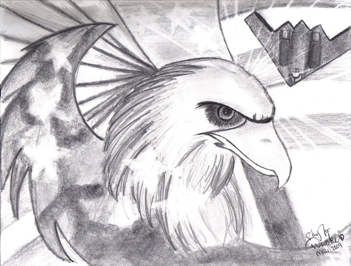 awesome eagle drawing