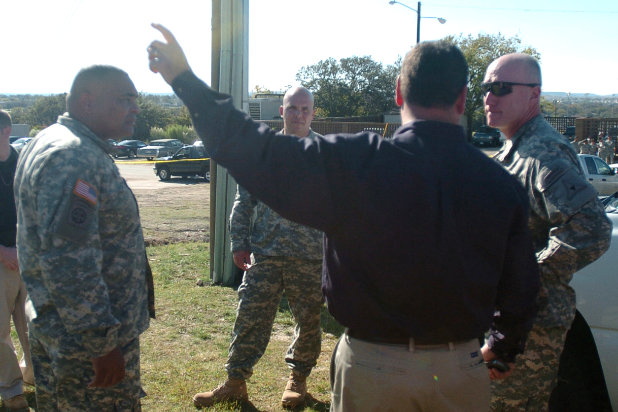 Army Lt. Gen Robert Cone (right), III Corps commanding general and the ...