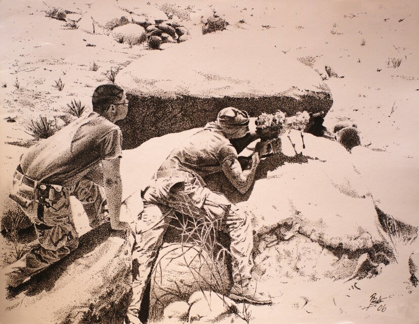 3/8 Marine turns combat illustrator > United States Marine Corps ...