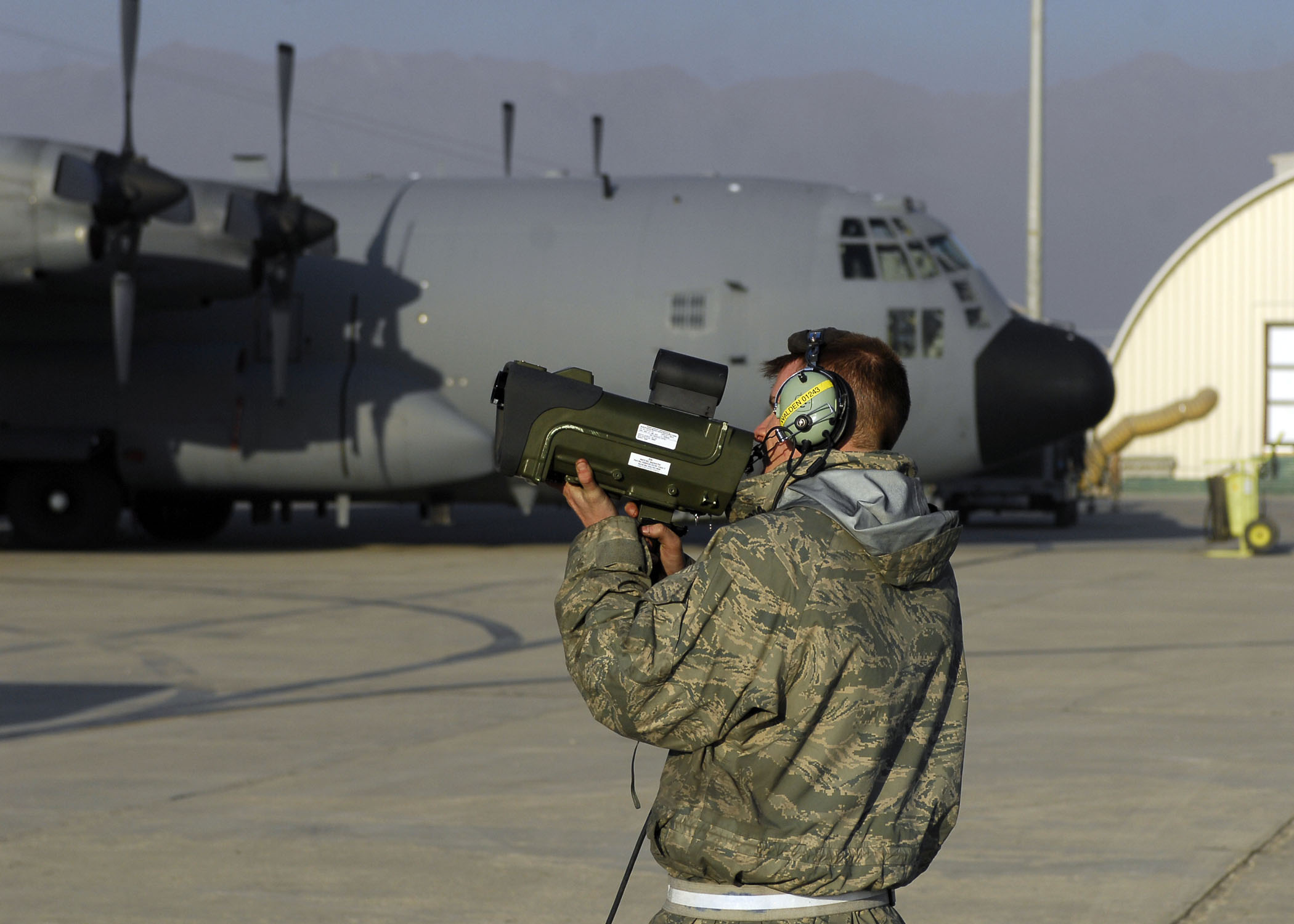 Airmen preflight Compass Call