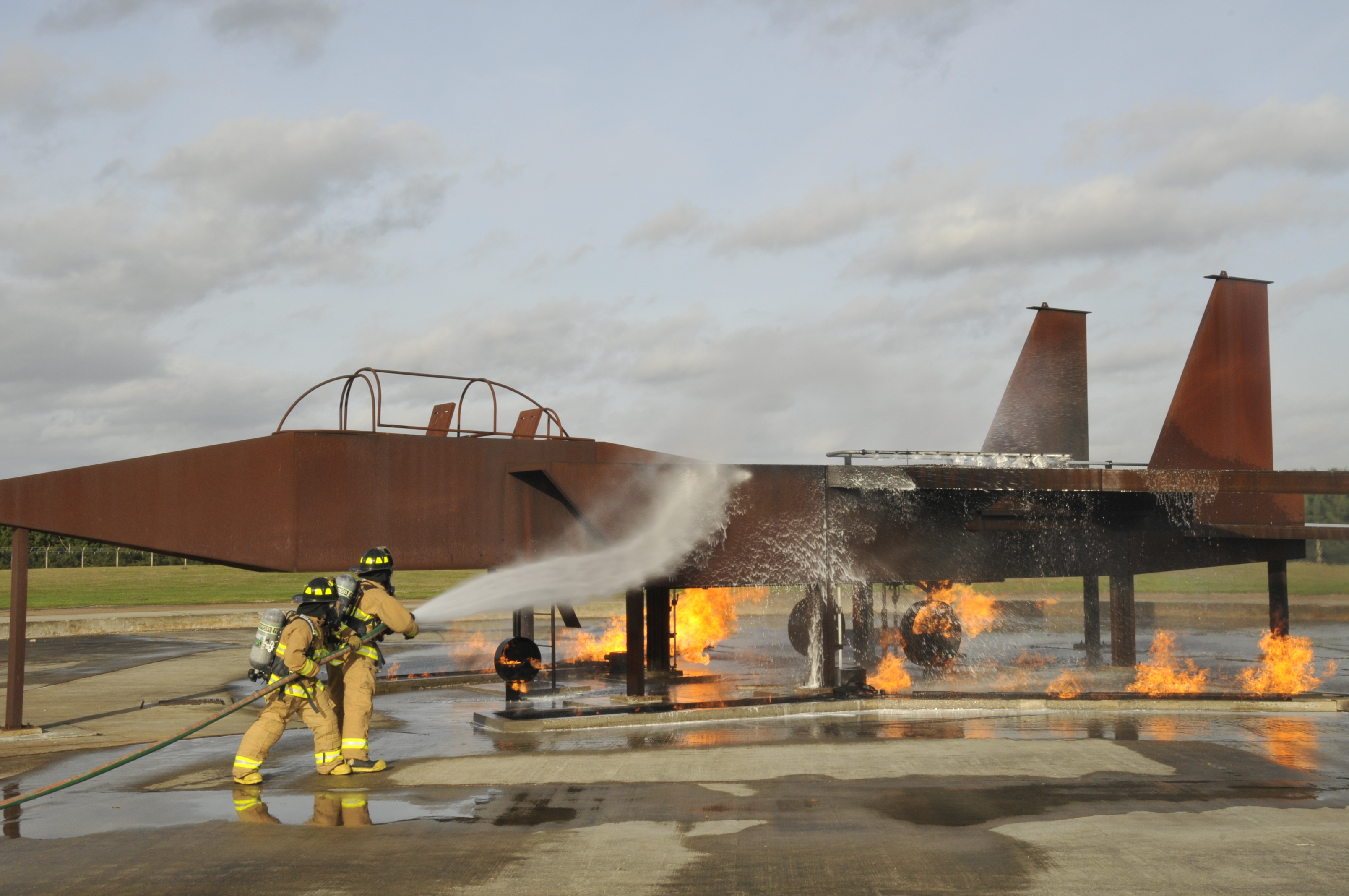 Base emergency response teams go through exercise > Royal Air Force ...