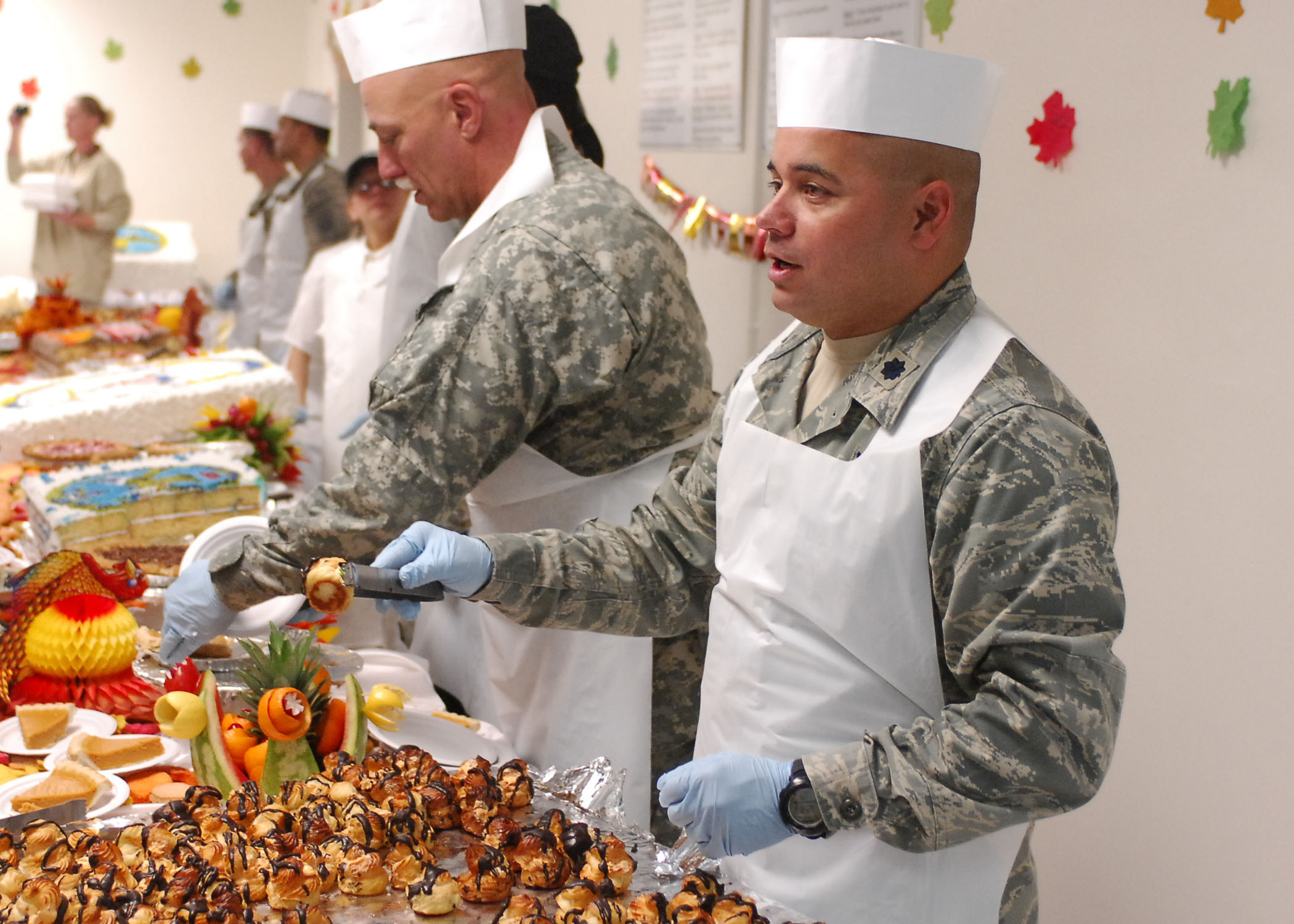 Thanksgiving celebration with deployed family