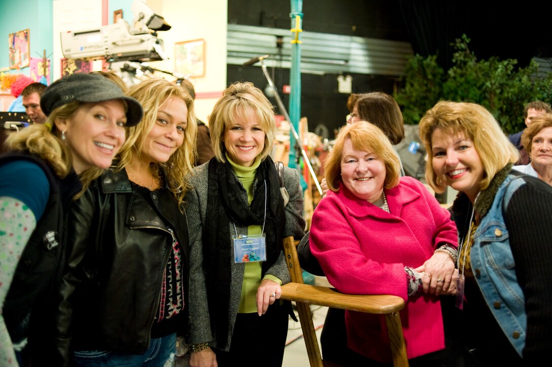 Becky Gates, second from right, wife of Defense Secretary Robert M ...