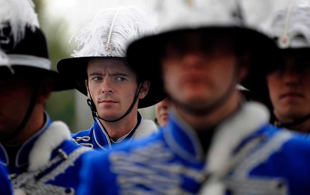 A Slovakian Honor Guard stands ready during the NATO defense ...