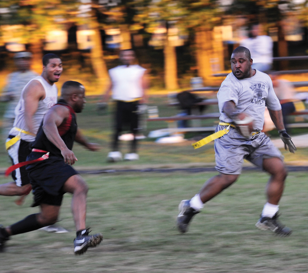 Fighting for yards, fleeing from defenders