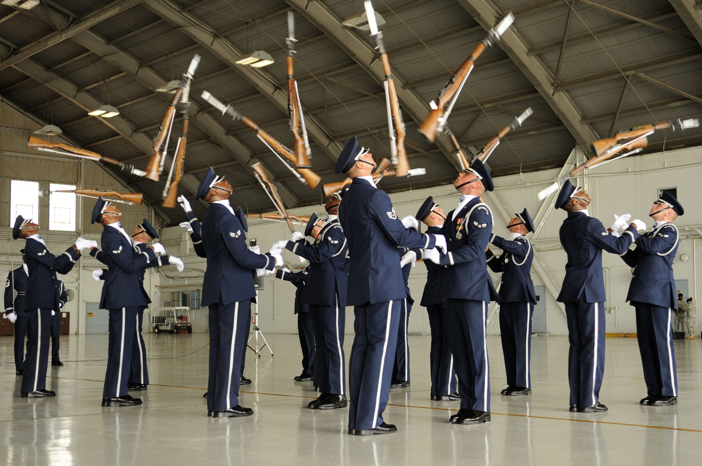 Air Force Honor Guard Drill Team Visits MacDill