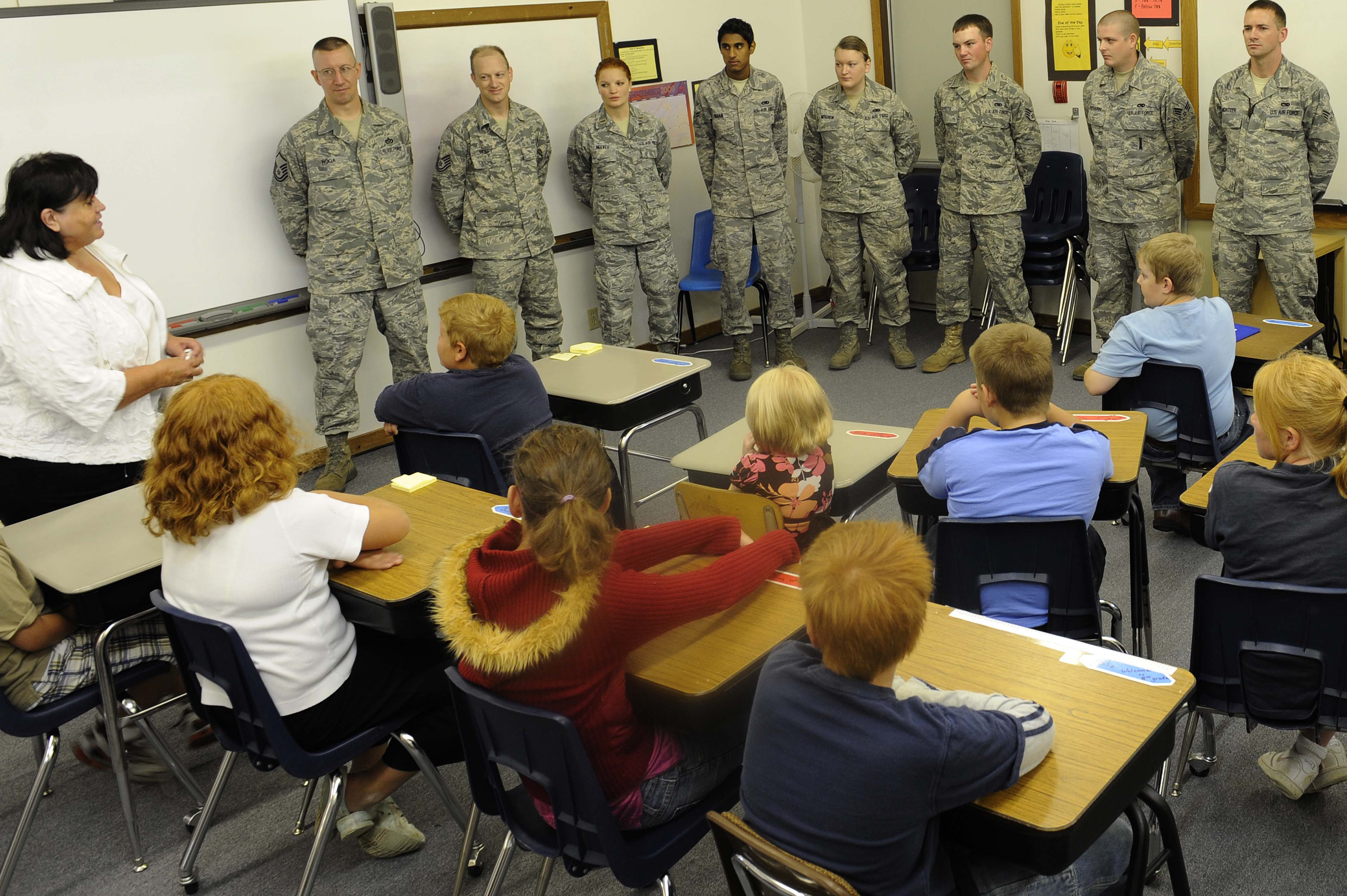 Airmen show students the importance of our Military > Ellsworth Air ...